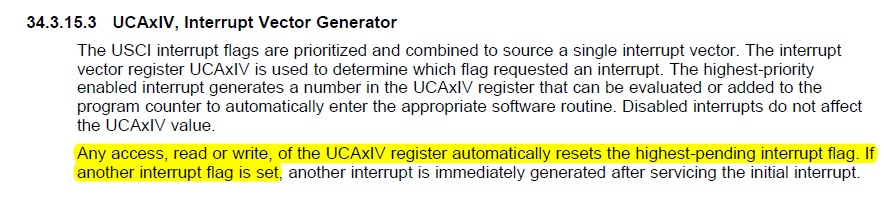 Msp430 Launchpad Rx Interrupt Problem Msp Low Power Microcontroller