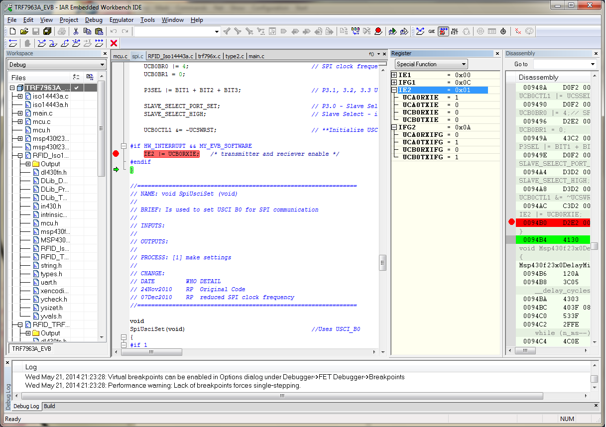 Spi Interrupt Cannot Be Enable In Msp430f2370 On Trf7970a Evm Msp Low Power Microcontroller 3891