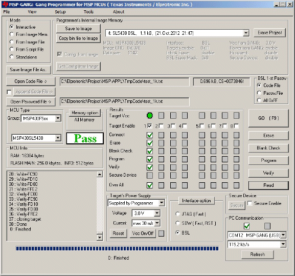 [Resolved] SBW write BSL Password --> Blow Security Fuse - MSP low ...