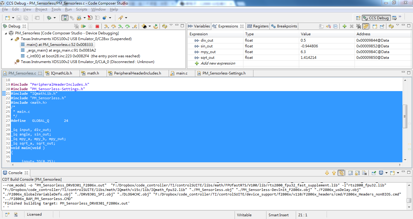 IQsinPU functional problem - C2000 microcontrollers forum - C2000™︎ microcontrollers - TI E2E ...