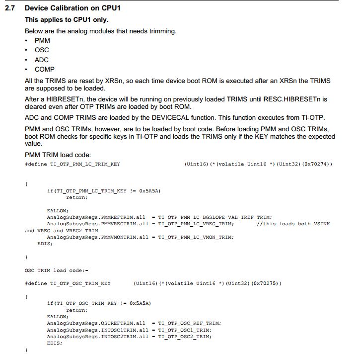 How to calibrate INTOSC1 on F2837xD - C2000 microcontrollers forum ...
