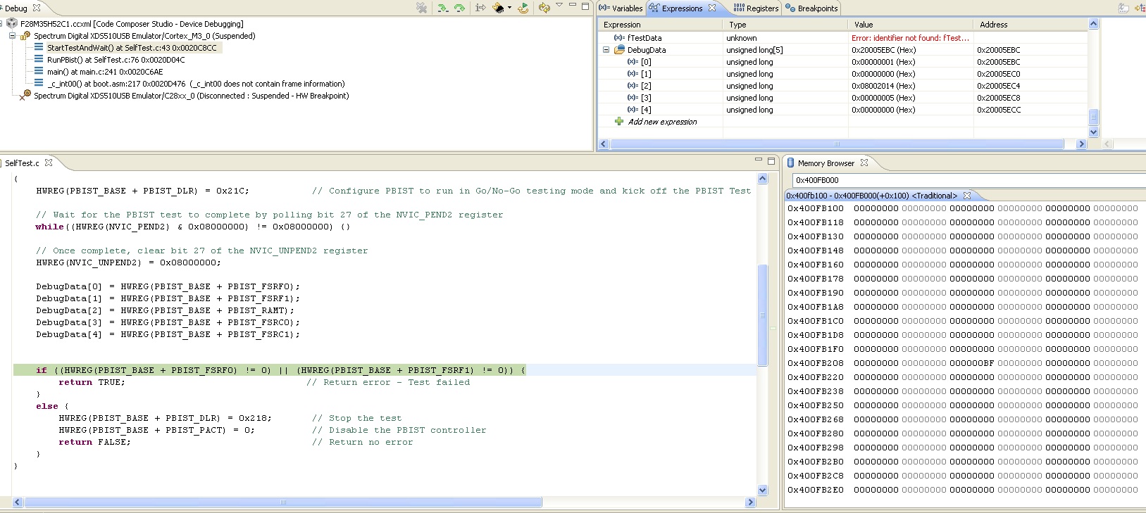 Concerto PBIST (self test) - C2000 microcontrollers forum - C2000™︎ ...