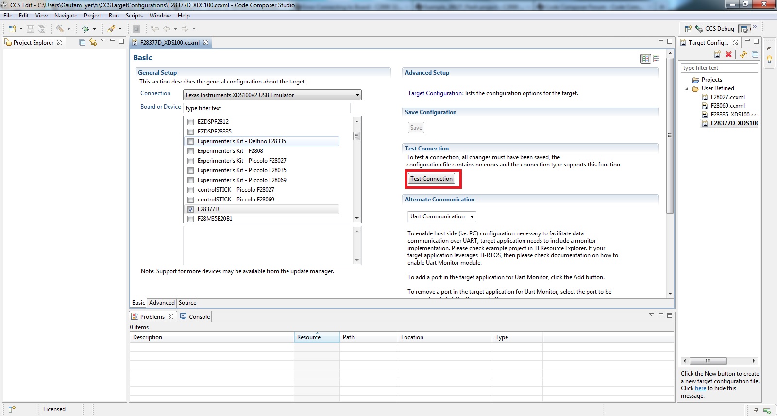 Error connecting to f28335 experimenters kit - C2000 microcontrollers forum - C2000™︎ ...
