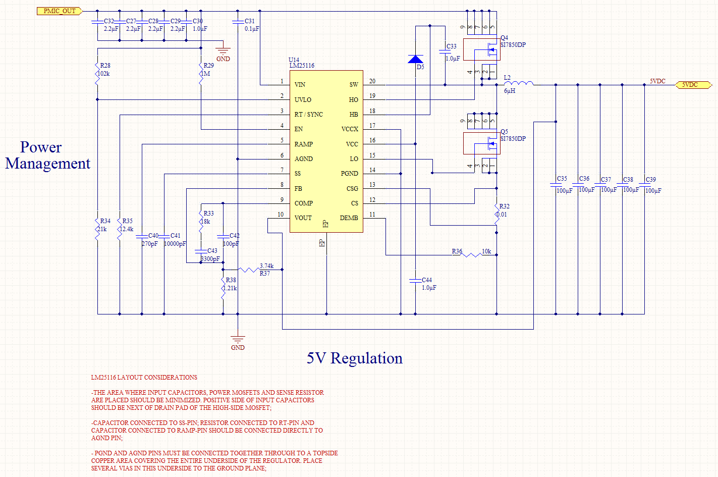 LM25116 circuit doesn't work properly with input voltage between 7V and ...