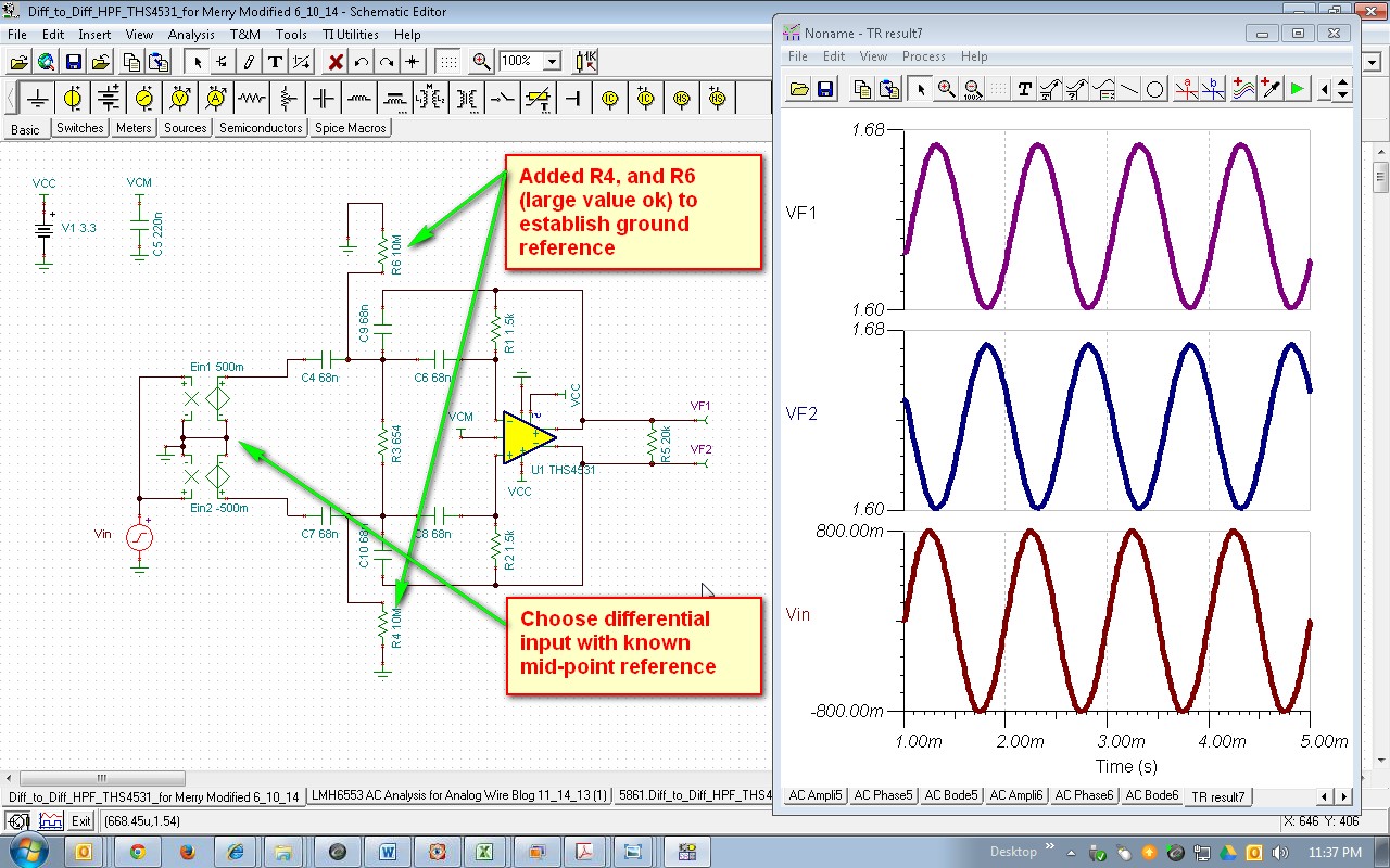 THS4531 HPF simulation problem - irregular circuit - Simulation, hardware & system design tools ...