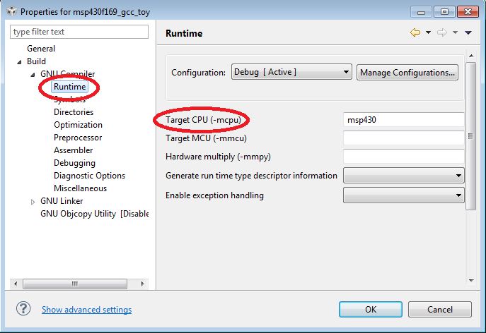 CCS MSP430 GCC link fails on non MSP430X devices - Code Composer Studio forum - Code Composer ...