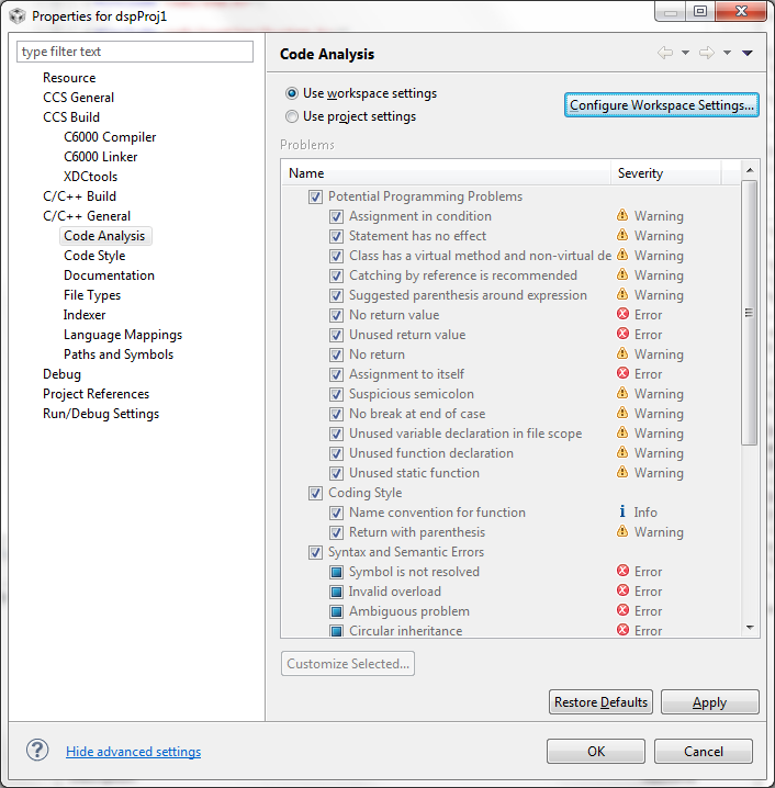 Return statement has invalid style - Code Composer Studio forum - Code ...