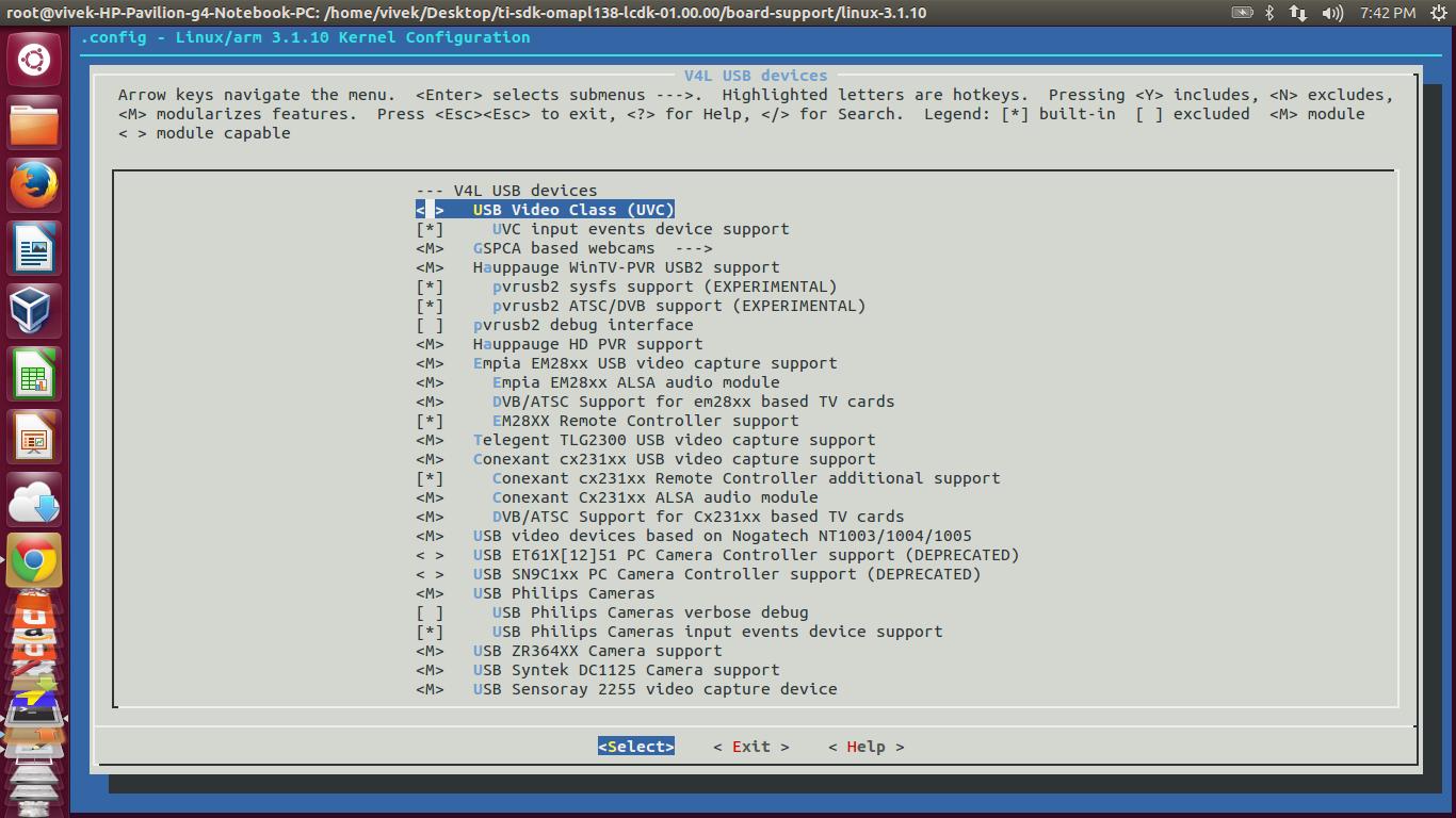 USB camera interfacing through linux terminal in OMAPL138LCDK - Processors forum - Processors ...