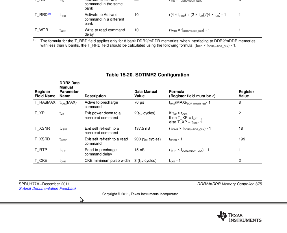 How to find T_RASMAX (AM1808) - Processors forum - Processors - TI E2E support forums