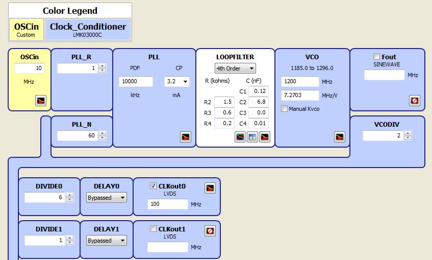 how to set the parameters of the loop filter of LMK03000C - Clock & timing forum - Clock ...