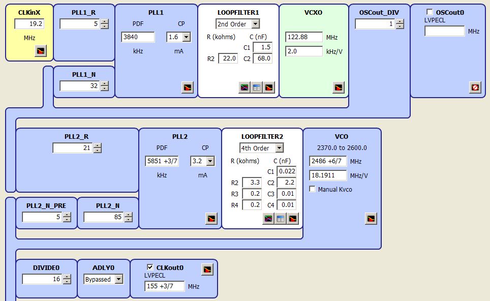 LMK04906 about the result of clock design tool - Clock & timing forum ...