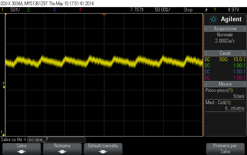 LMZ1200X high output voltage ripple for light load current - Power ...
