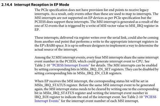 66AK2H12/06 PCIe endpoint interrupt during booting - Processors forum ...