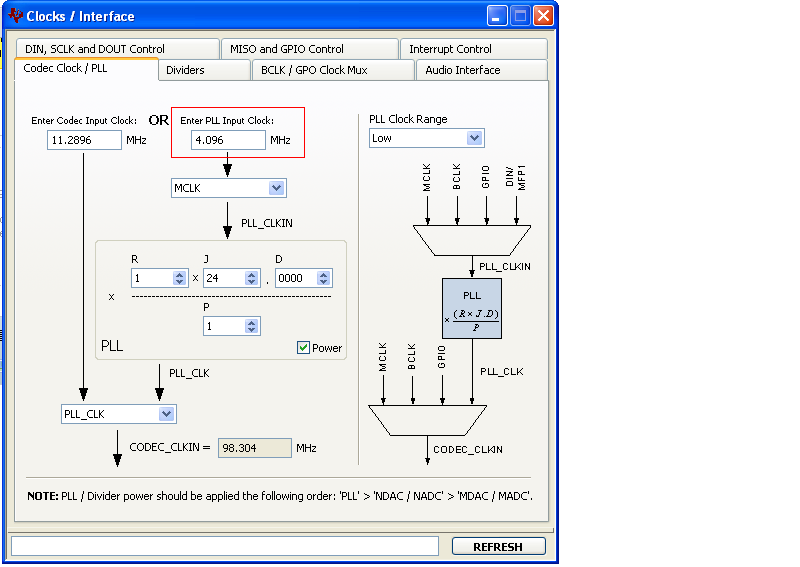 AIC3254 Clock Dividers - Audio forum - Audio - TI E2E support forums