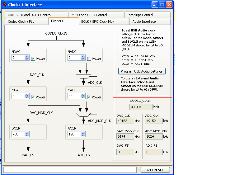 AIC3254 Clock Dividers - Audio forum - Audio - TI E2E support forums