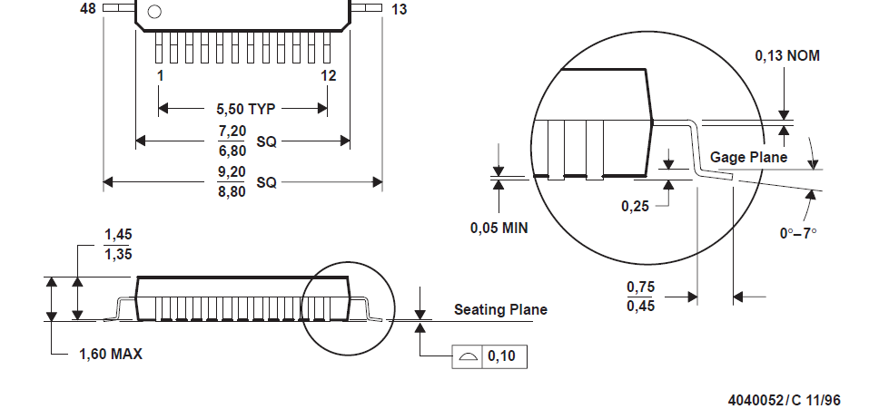 PCM9211 (S-PQFP-G48 package) IC Leg bend up spec - Audio forum - Audio ...