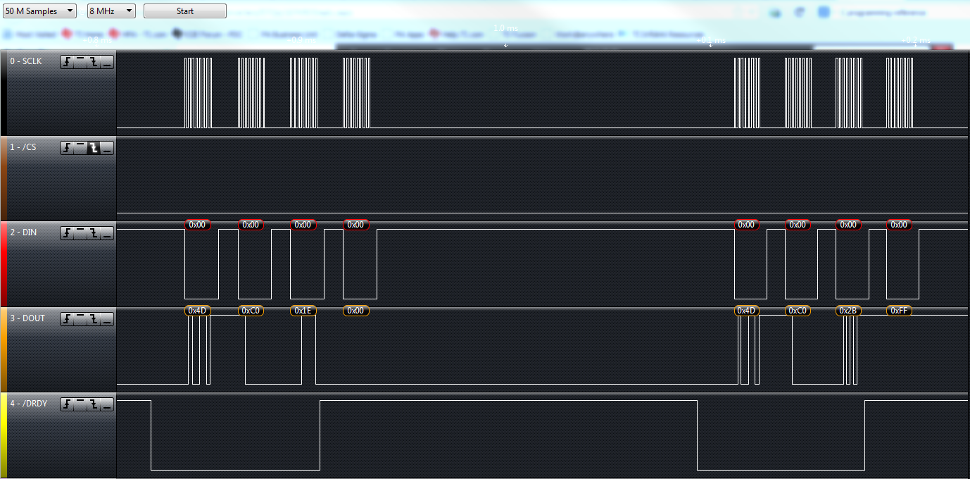 ADS1255 continuous reading - Data converters forum - Data converters - TI E2E support forums
