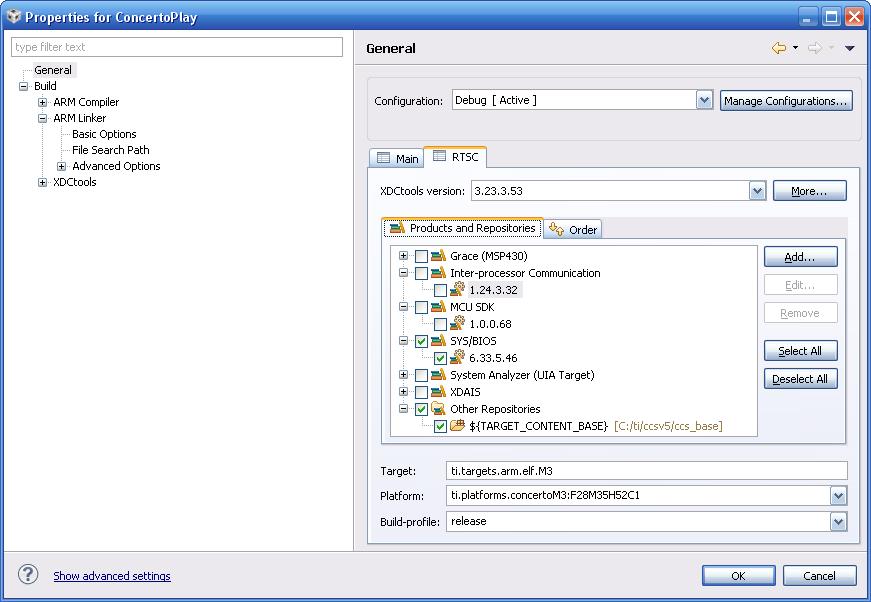 Difference between installed products in CCS - Code Composer Studio ...
