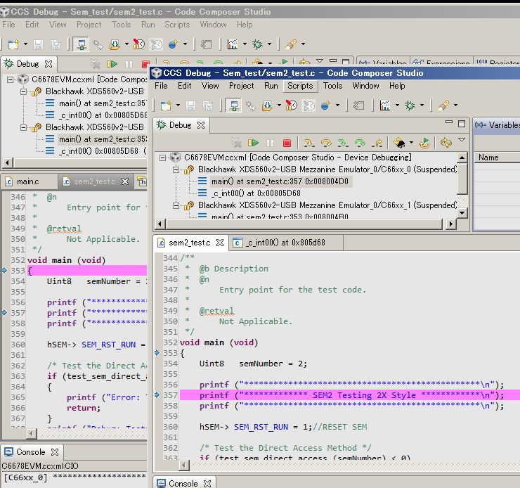 Multicore Debugging at the same project - Code Composer Studio forum ...