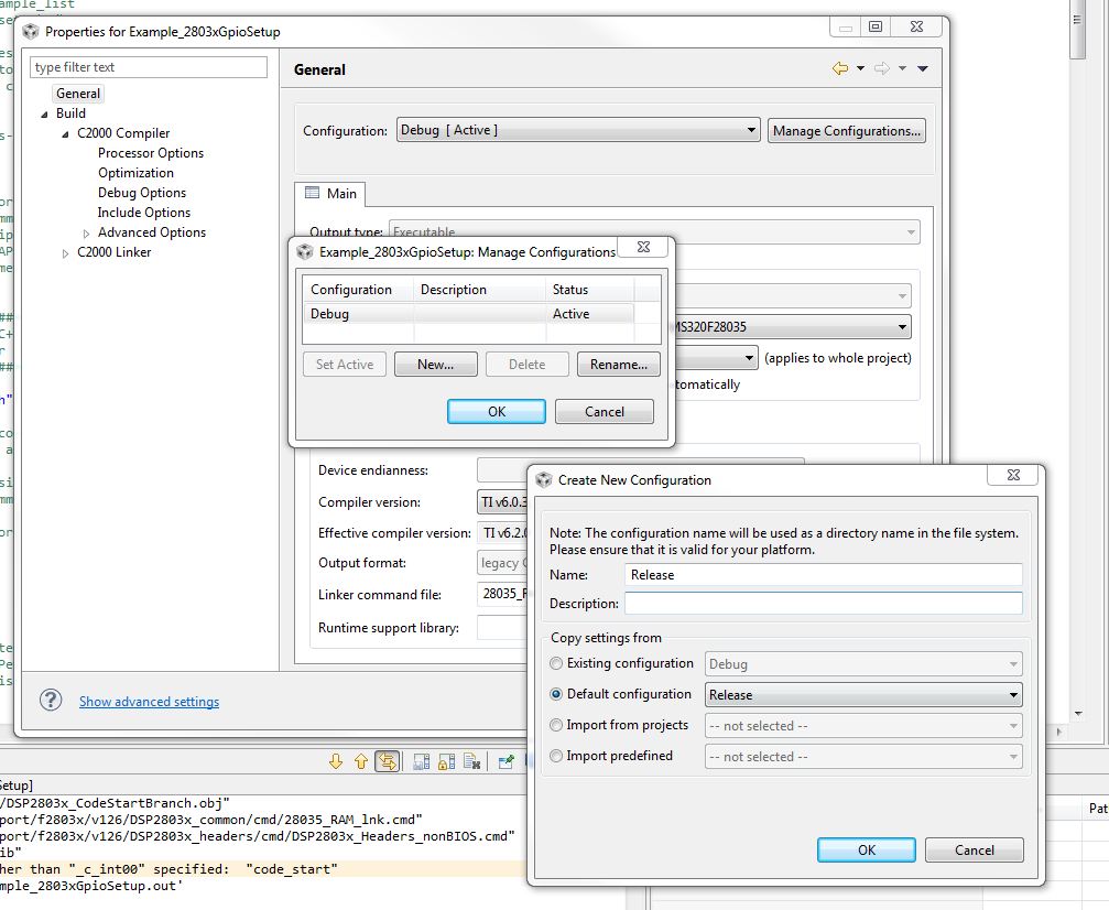 When Adding New Build Configuration I Receive A Java Error Ccs V550