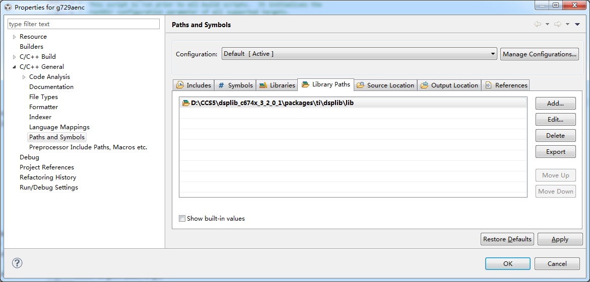 How to link dsplib in xDM project in CCS5.4? - Code Composer Studio forum - Code Composer Studio ...