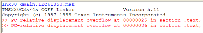 "PC-relative displacement overflow" errors - Code Composer Studio forum ...