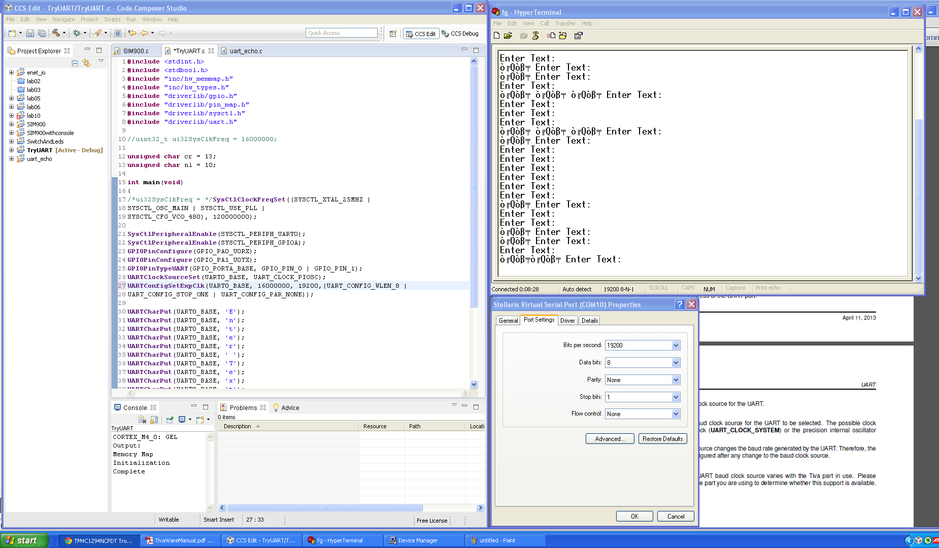 Tm4c1294ncpdt Trouble With Uart Baud Rates Arm Based Microcontrollers Forum Arm Based