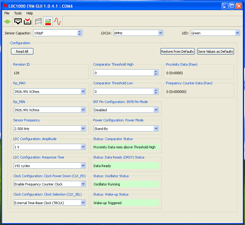 Something is wrong with LDC 1000 EVM GUI - Sensors forum - Sensors - TI E2E support forums