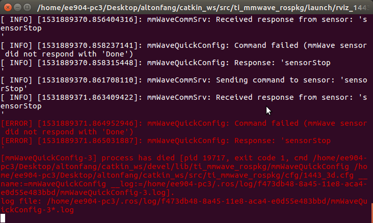Linux/AWR1443BOOST: TI mmWave ROS Driver Setup Guide - Sensors forum - Sensors - TI E2E support ...
