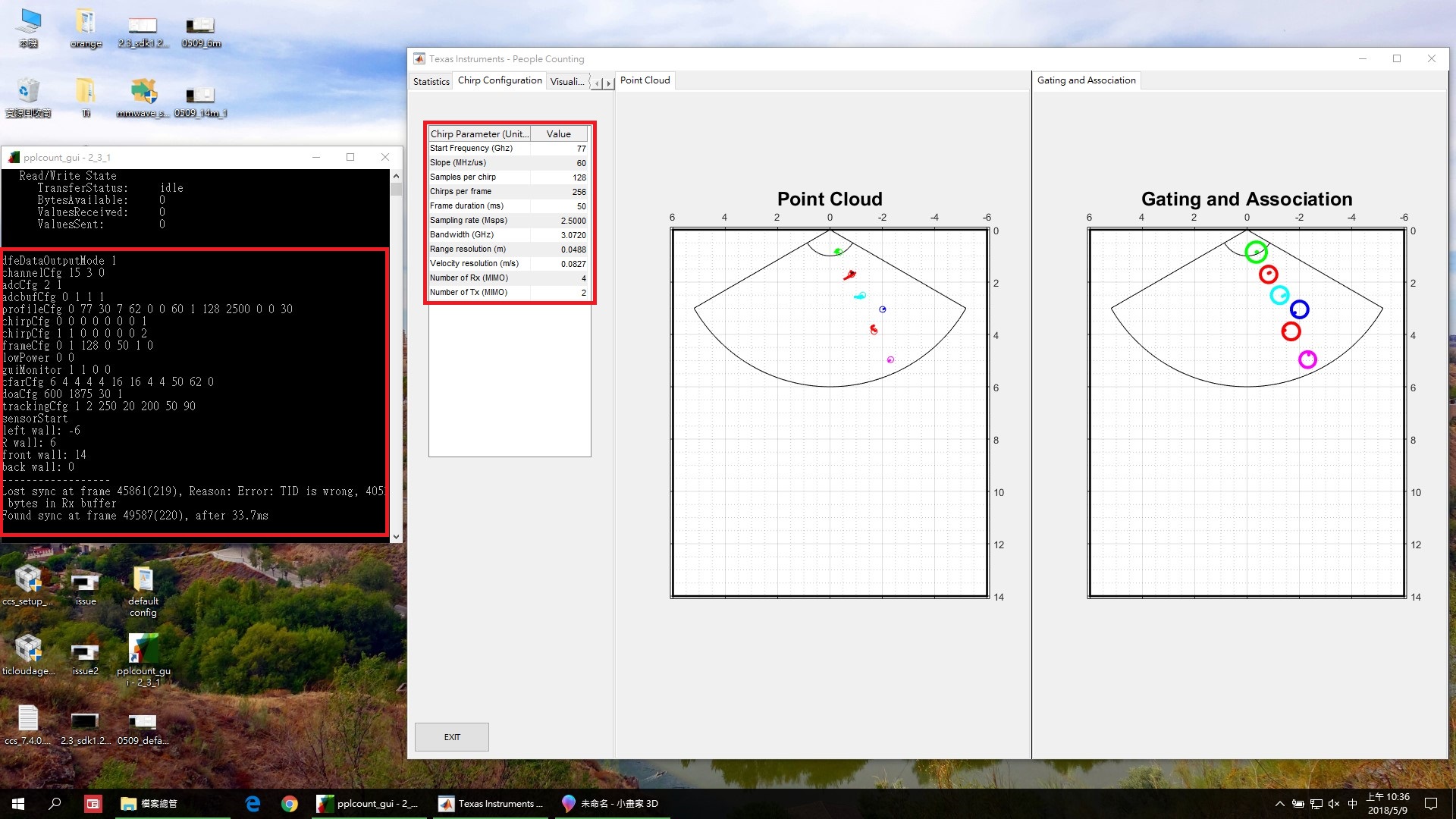 IWR1642: mmwave_industrial_toolbox_2_3_0 ,pplcount gui can't change Chirp Configuration by ...