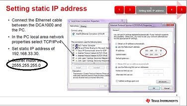 DCA1000EVM: samll problems in “mmwave_sensor_raw_data_capture_using_dca1000_v02.pdf” - Sensors ...