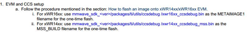AWR1642BOOST: What is the advantage of using "ccsdebug.bin" file in CCS development mode ...