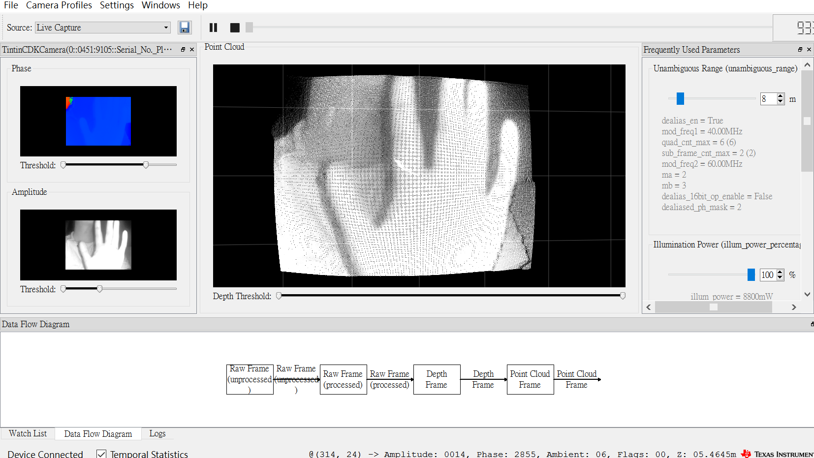 Opt9221 Vertical Streaks In The Image Sensors Forum Sensors Ti E2e Support Forums