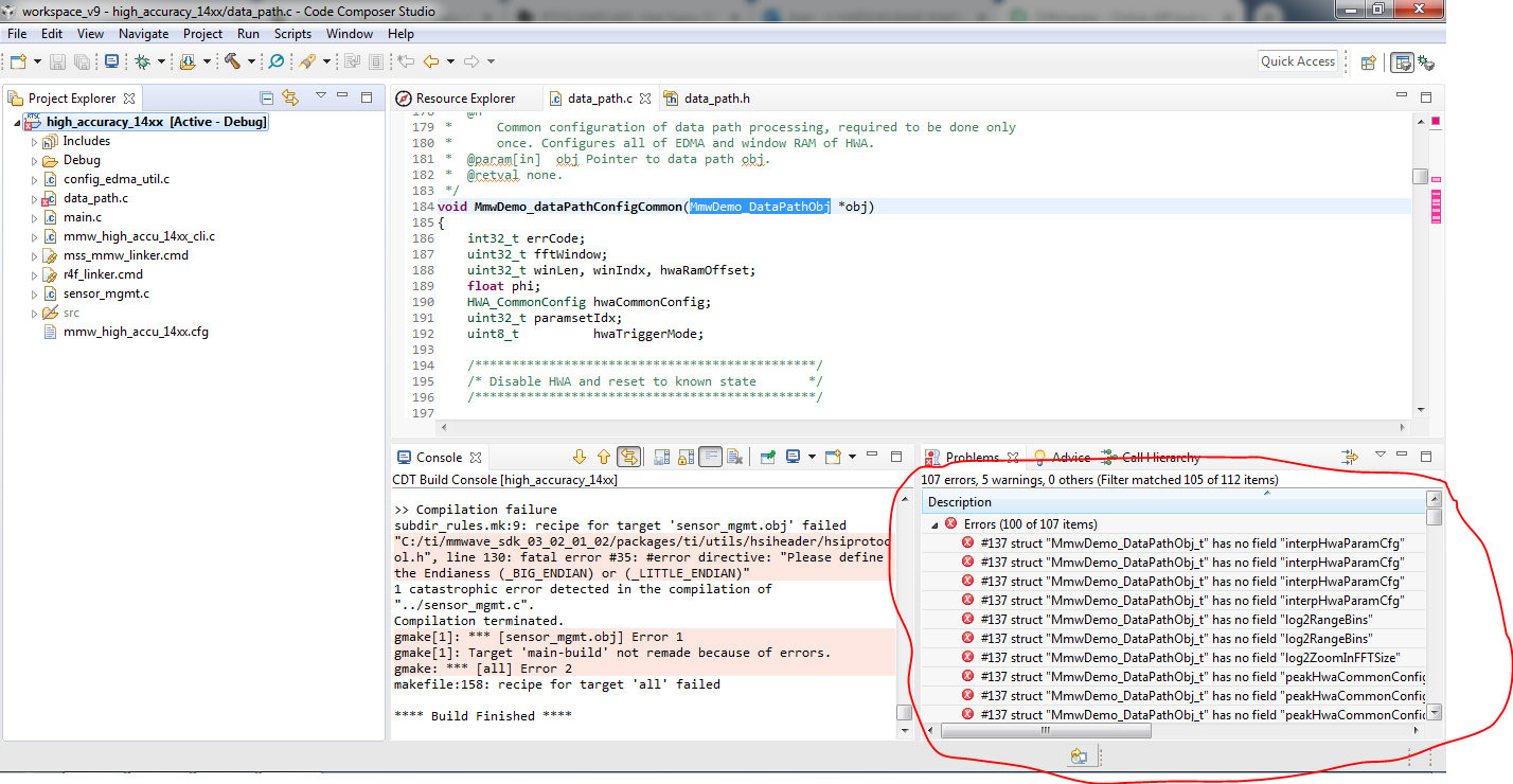 Iwr1443 14xxhighaccuracy Lab Getting Error While Rebuilding 14xxhighaccuracy Lab From