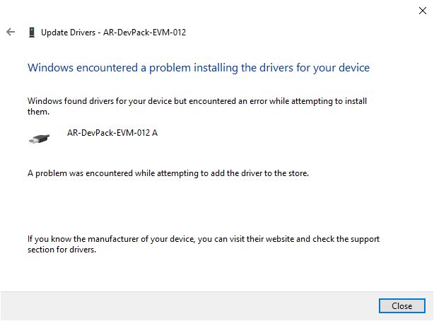 DCA1000EVM: CAn't install FTDI Driver for Radar FTDI Port - Sensors forum - Sensors - TI E2E ...