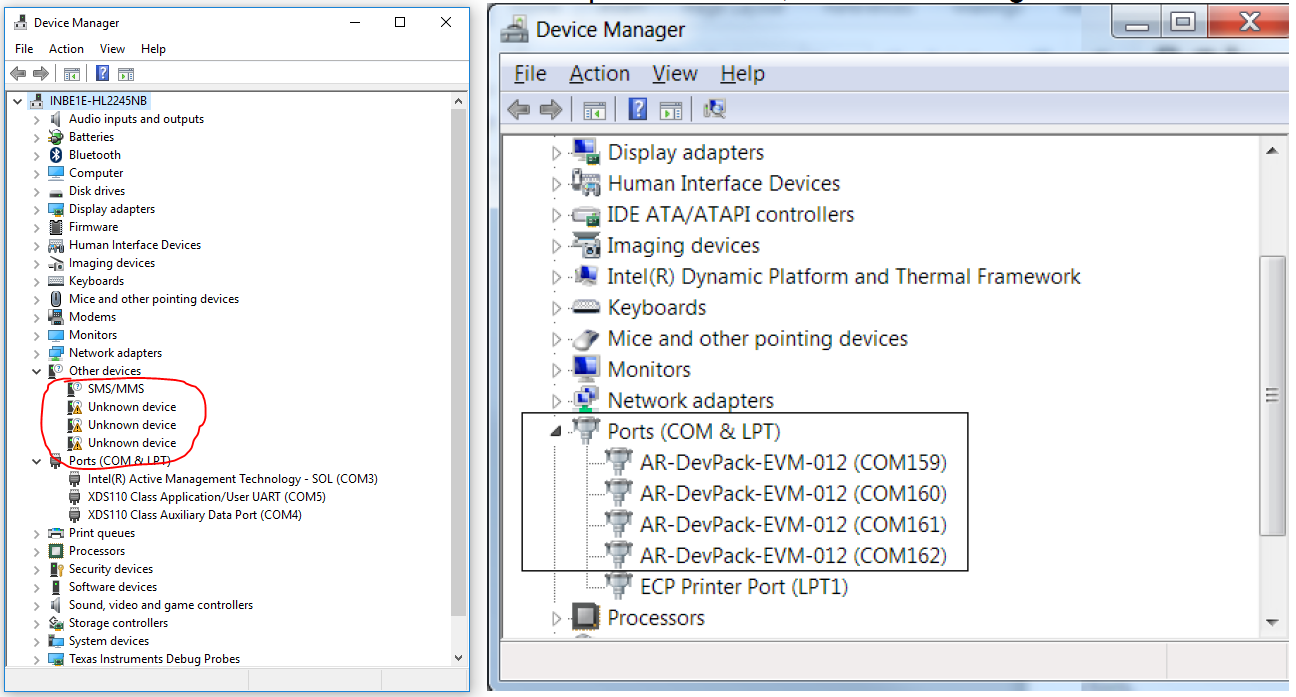 DCA1000EVM: the FTDI drivers not shown in device manger - Sensors forum - Sensors - TI E2E ...