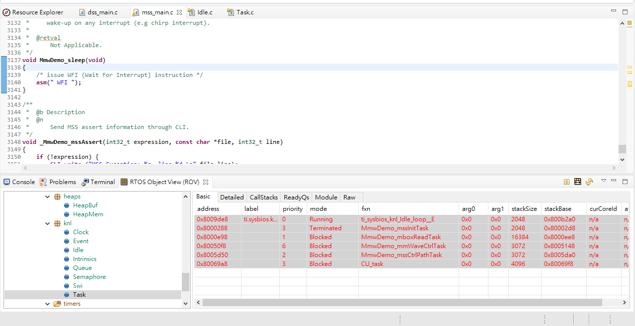 RTOS/AWR1642: How much memory of AWR1642 for task? - Sensors forum - Sensors - TI E2E support forums