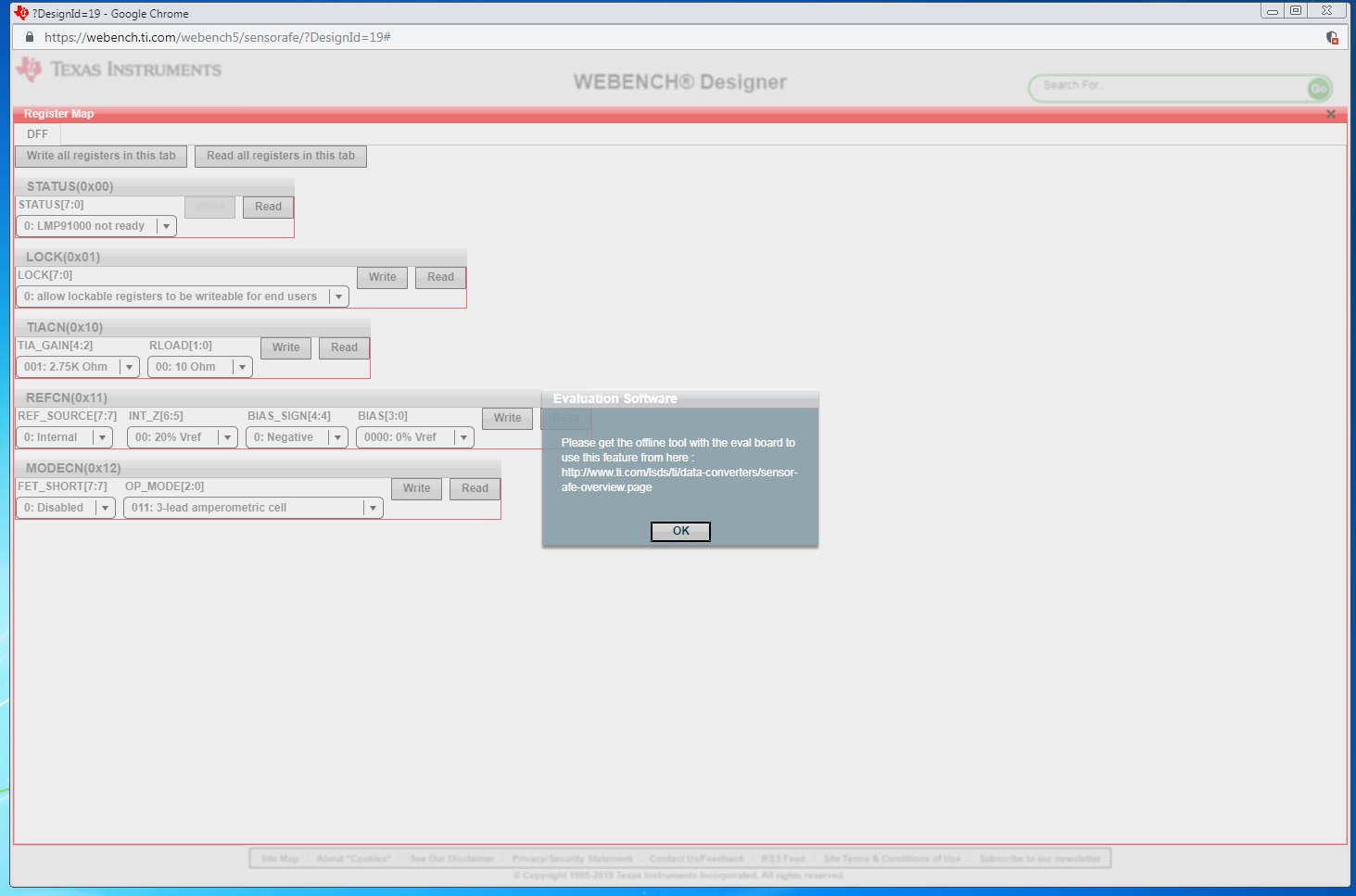 Lmp91000 Setup For I2c And Register Values Sensors Forum Sensors Ti E2e Support Forums