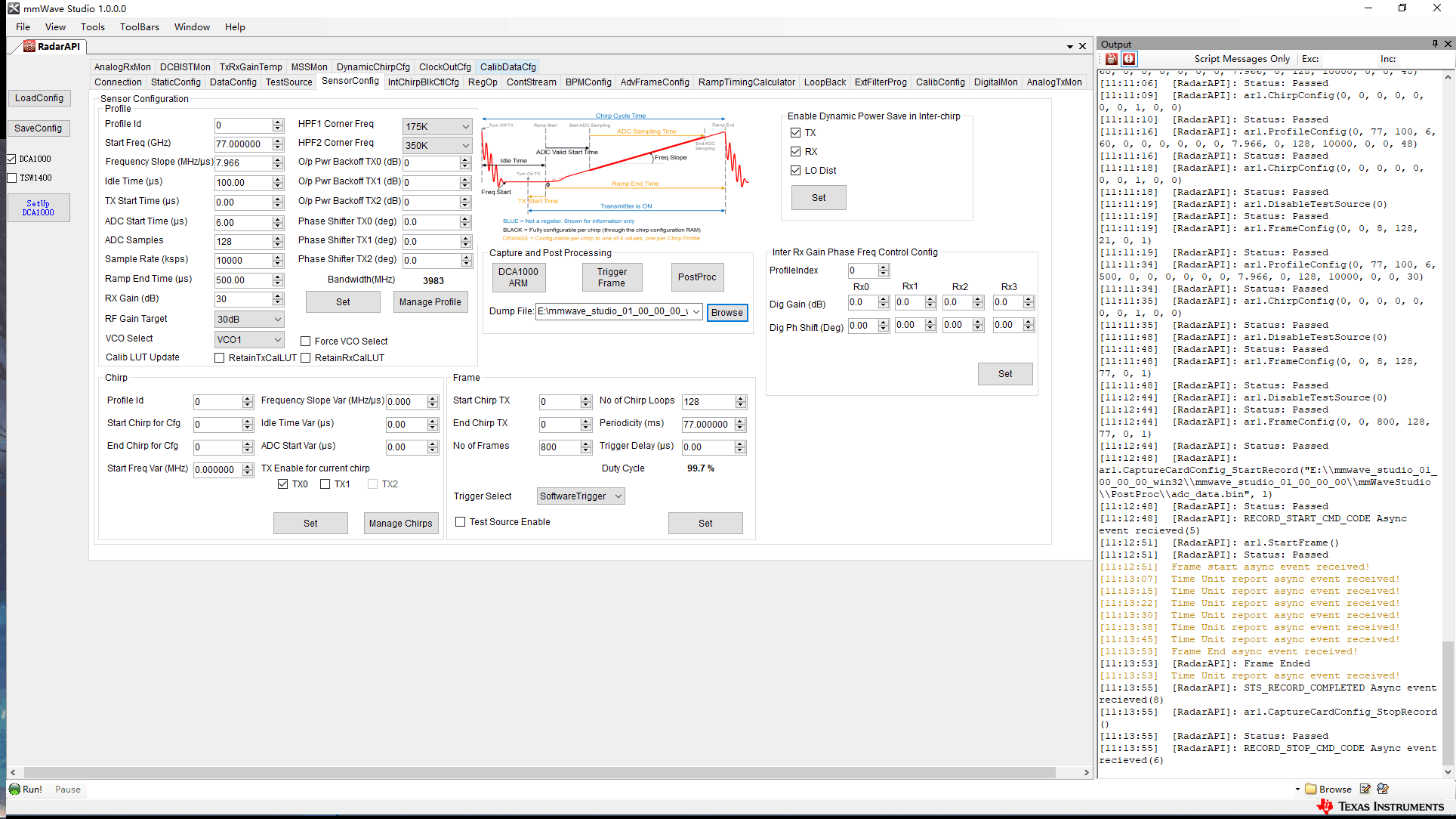 CCS/AWR1443BOOST: AWR1443+DCA100EVM +mmWave Studio：The theoretical distance resolution does not ...