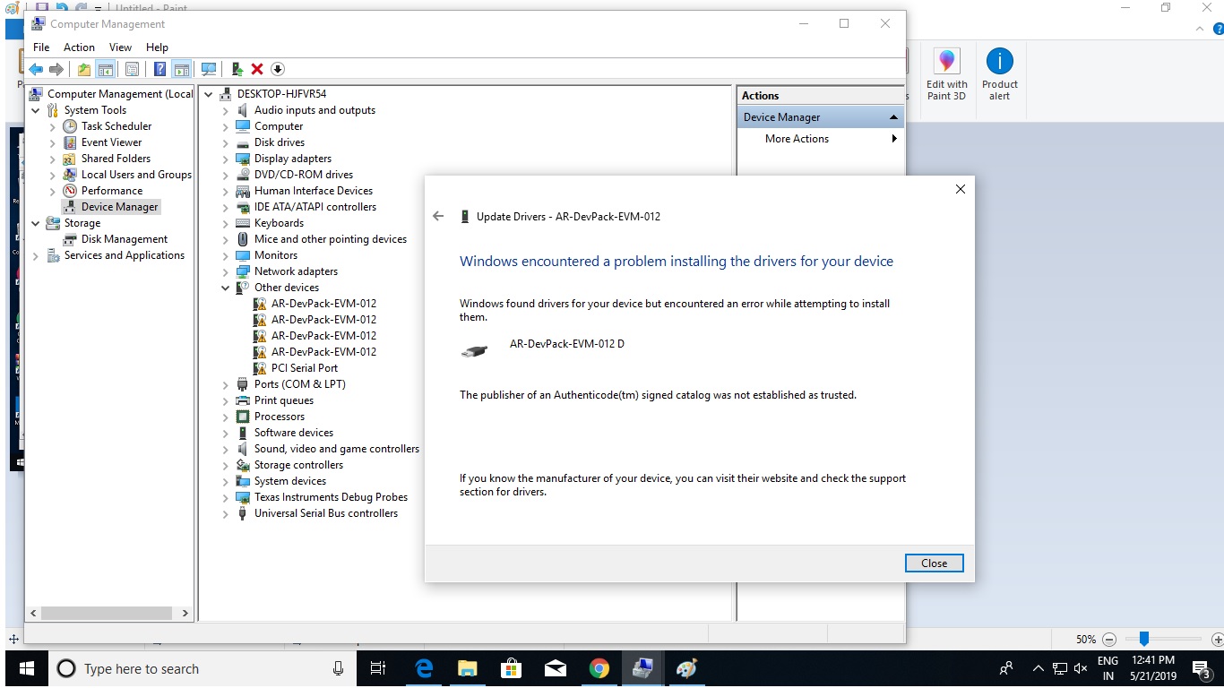 MMWAVE-DEVPACK: FTDI software cant be installed or updated in 4 AR-DevPack-EVM-012 ports ...