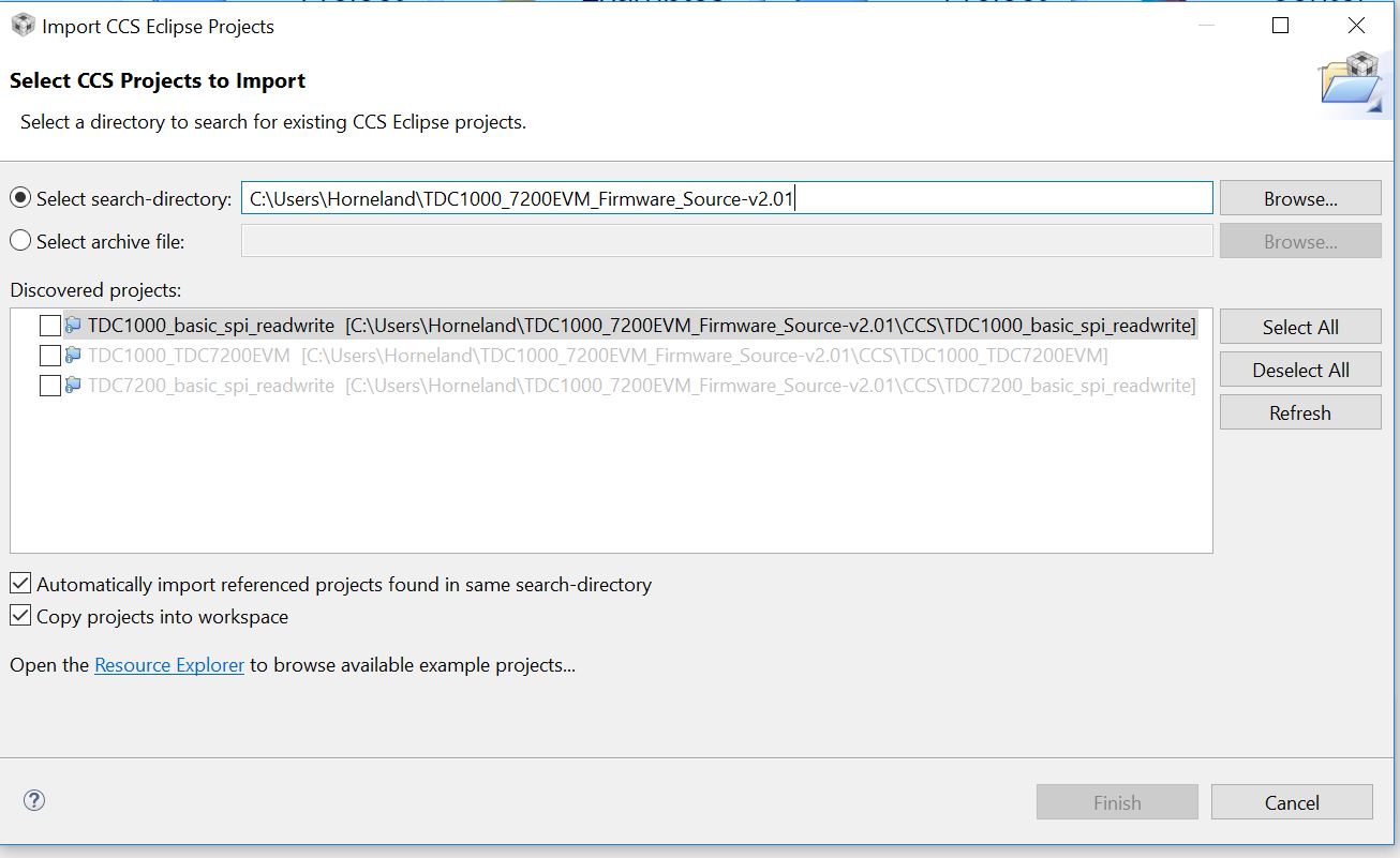 Ccstdc1000 Tdc7200evm Firmware Build Error In Ccs Sensors Forum