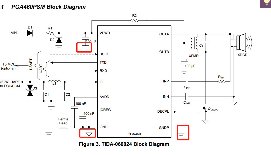 PGA460: How can I connect the GND of PGA460 - Sensors forum - Sensors ...