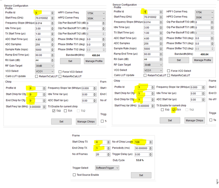 AWR1642: Confirm a configuration corresponding to postproc of mmwave studio - Sensors forum ...