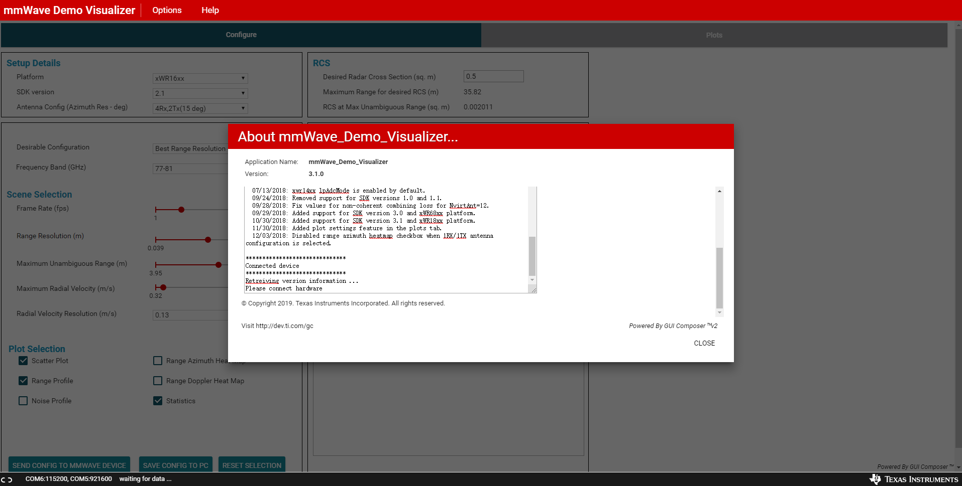 AWR1642 - Sensors forum - Sensors - TI E2E support forums