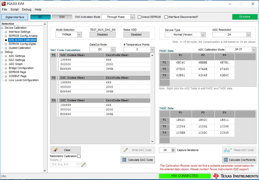 PGA305EVM-034: GUI calibration failed - Sensors forum - Sensors - TI E2E support forums