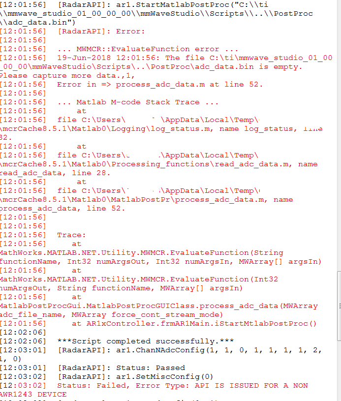 DCA1000EVM: Ethernet connection , FPGA communication and mmWave Studio - Sensors forum - Sensors ...