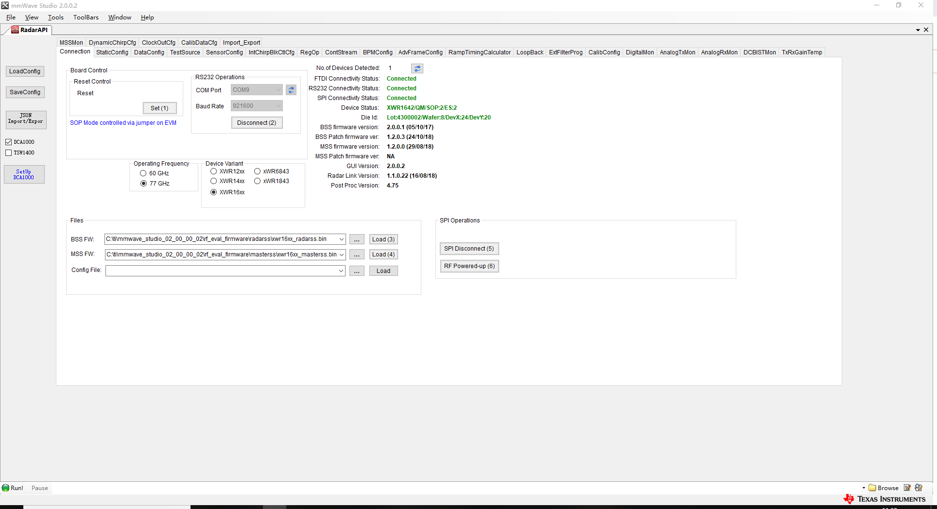 DCA1000EVM: Instruction manual for mmWave Studio - Sensors forum - Sensors - TI E2E support forums