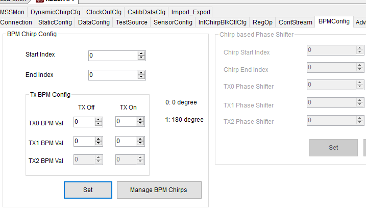 IWR1642BOOST: mmwave studio how to config correct BPM mode? - Sensors forum - Sensors - TI E2E ...