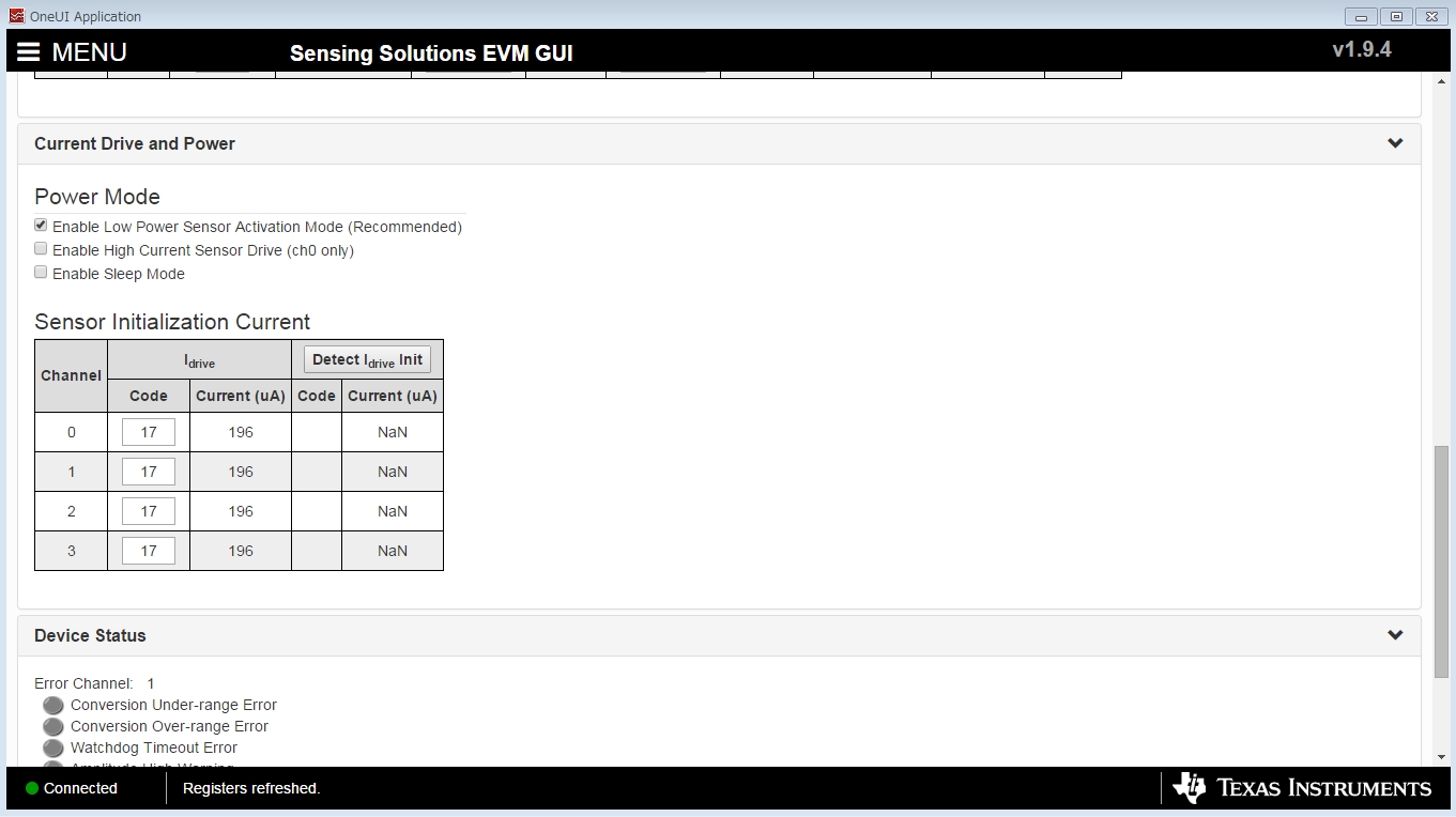 Fdc2114evm Sensor Initialization Current Sensors Forum Sensors Ti E2e Support Forums