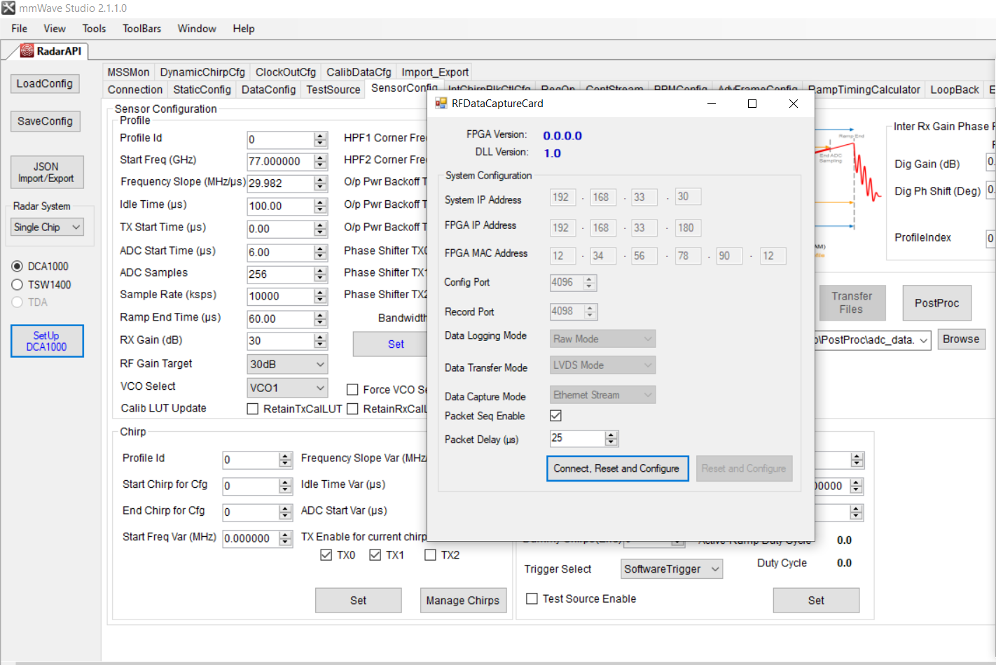 Compiler/IWR1642: Configuration button issue with MMWave studio - Sensors forum - Sensors - TI ...